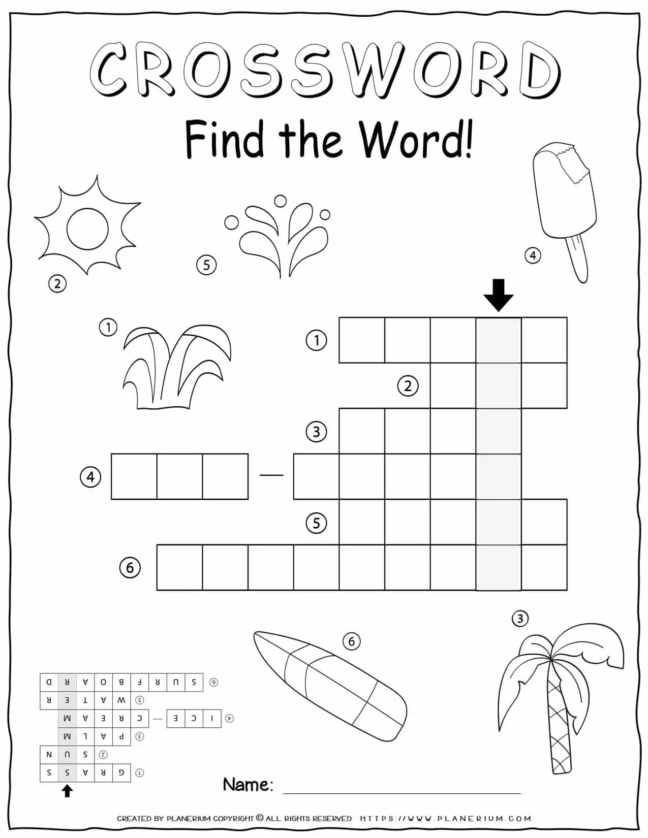 Easy Summer Crossword Puzzles