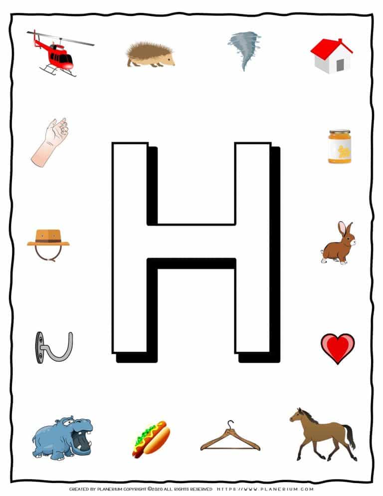 English Alphabet - Objects that starts with H | Planerium