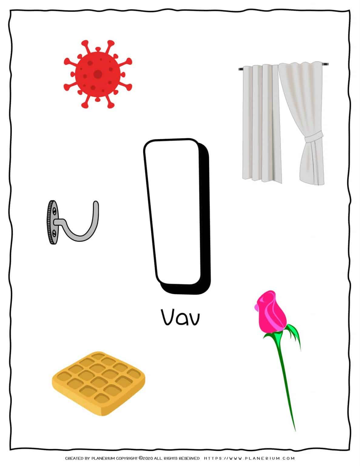 Hebrew Alphabet - Objects That Starts With Letter Vav | Planerium