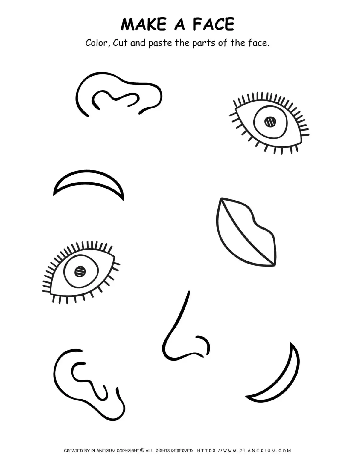 Engage Kids with Face Parts Science Worksheets