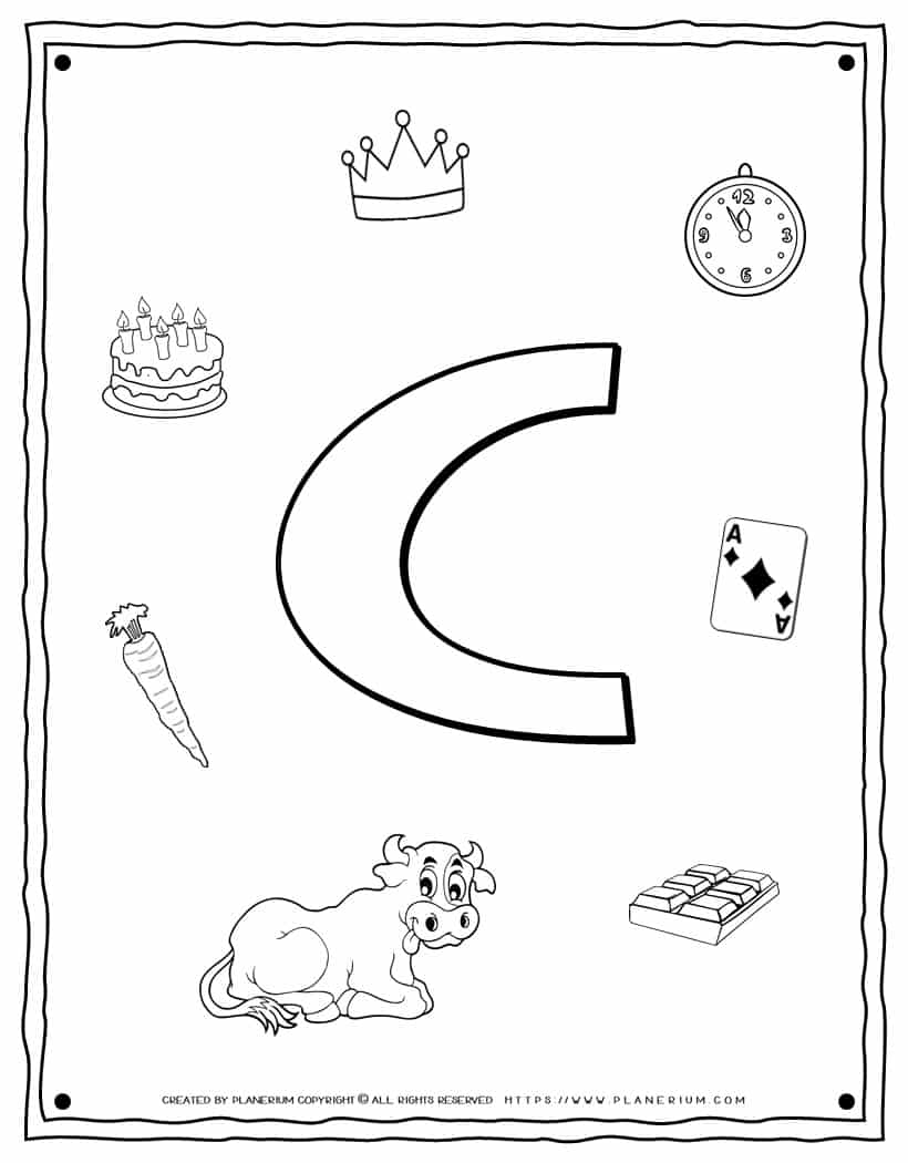 English Alphabet Letter O Planerium