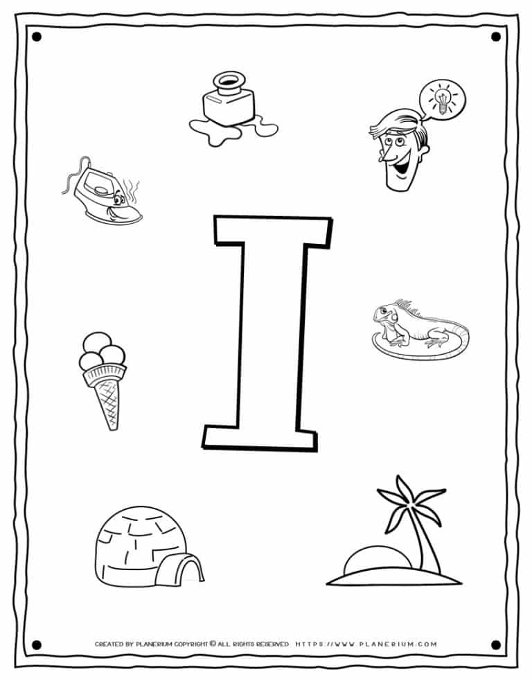 English Alphabet Things Starting With I Coloring Page Planerium english-alphabet-things-starting-with-i-coloring-page-planerium