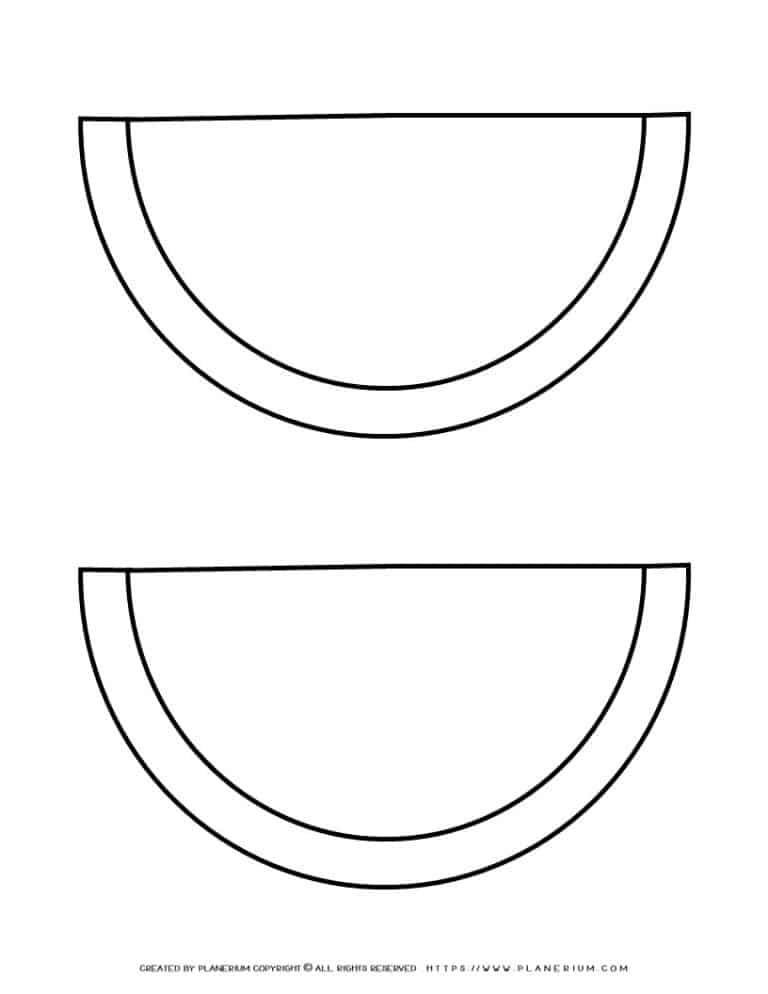 Watermelon Outline - Two Watermelons | Planerium