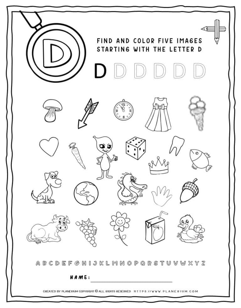 English Alphabet Worksheet D Letter Planerium English Alphabet Worksheet D Letter Planerium