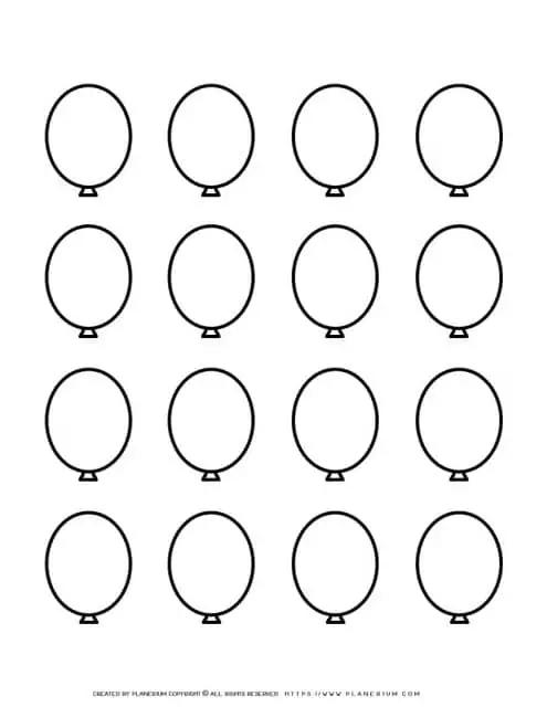 Balloon Template - Sixteen Balloons | Planerium