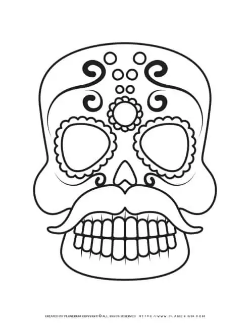 Sukker Skull Coloring Sider