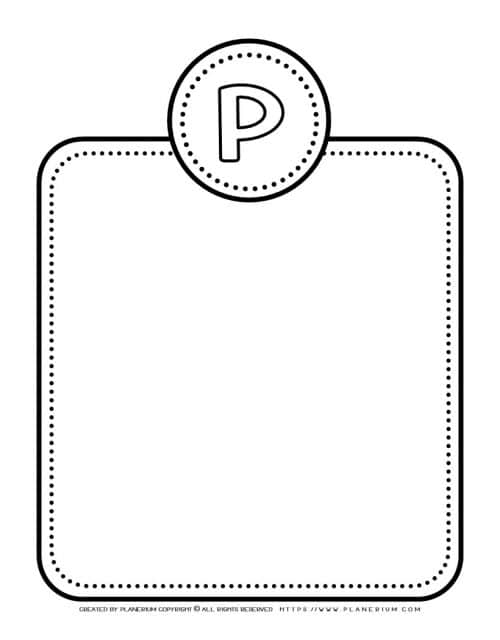 Outline Balloon - Letter P | Planerium
