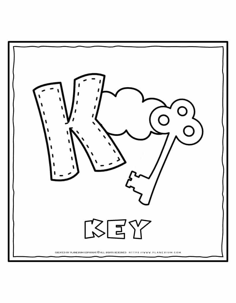 English Alphabet Letter K Planerium