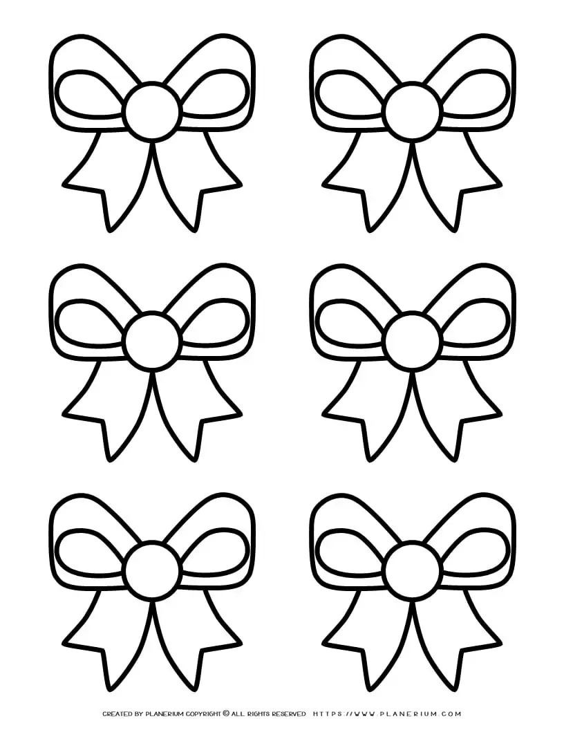 Bow Template - Six Bows | Planerium