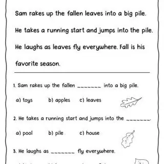 Fall Reading Fun for K-1: Boost Skills with Printables