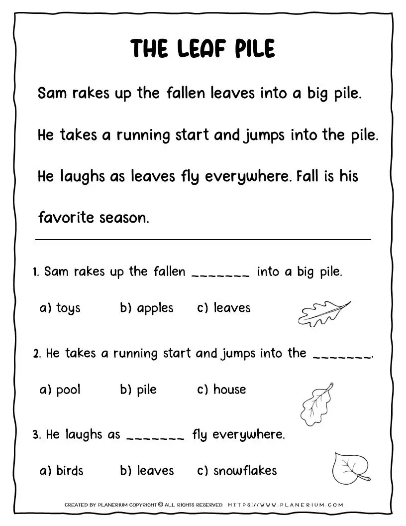 Fall Reading Fun for K-1: Boost Skills with Printables