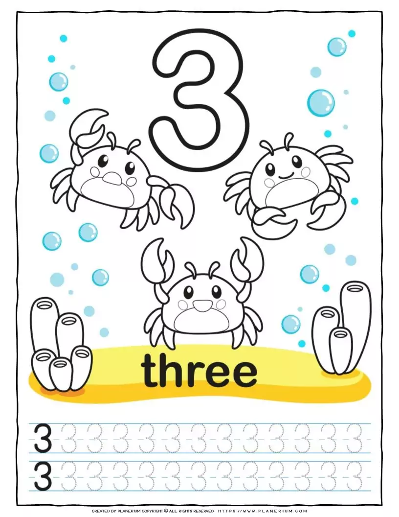 Learn Numbers 1-10 with Fun Sea World Printables