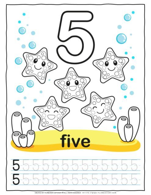 Learn Numbers 1-10 with Fun Sea World Printables