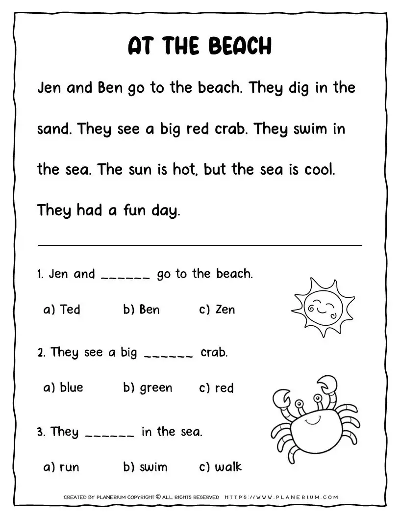 Boost K-1 Reading Skills with Summer Comprehension PDFs