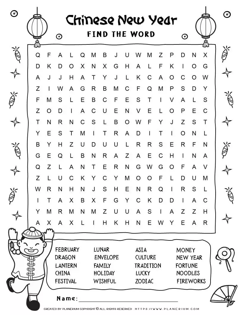 Free Chinese New Year Wordsearch: Engage Students in Festive Fun!