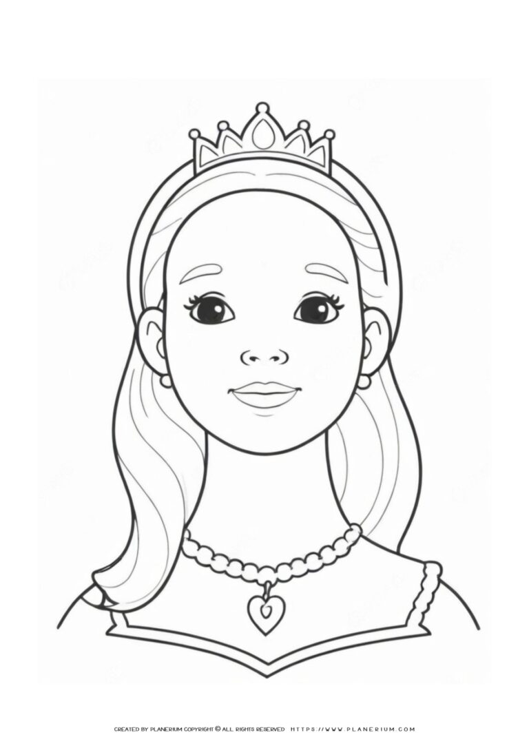 Mesmerize Kids with our Beautiful Princess Coloring Page