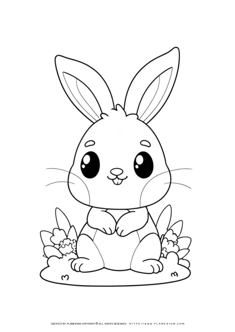 Chinese New Year 2023 - Year of the Rabbit Coloring Page