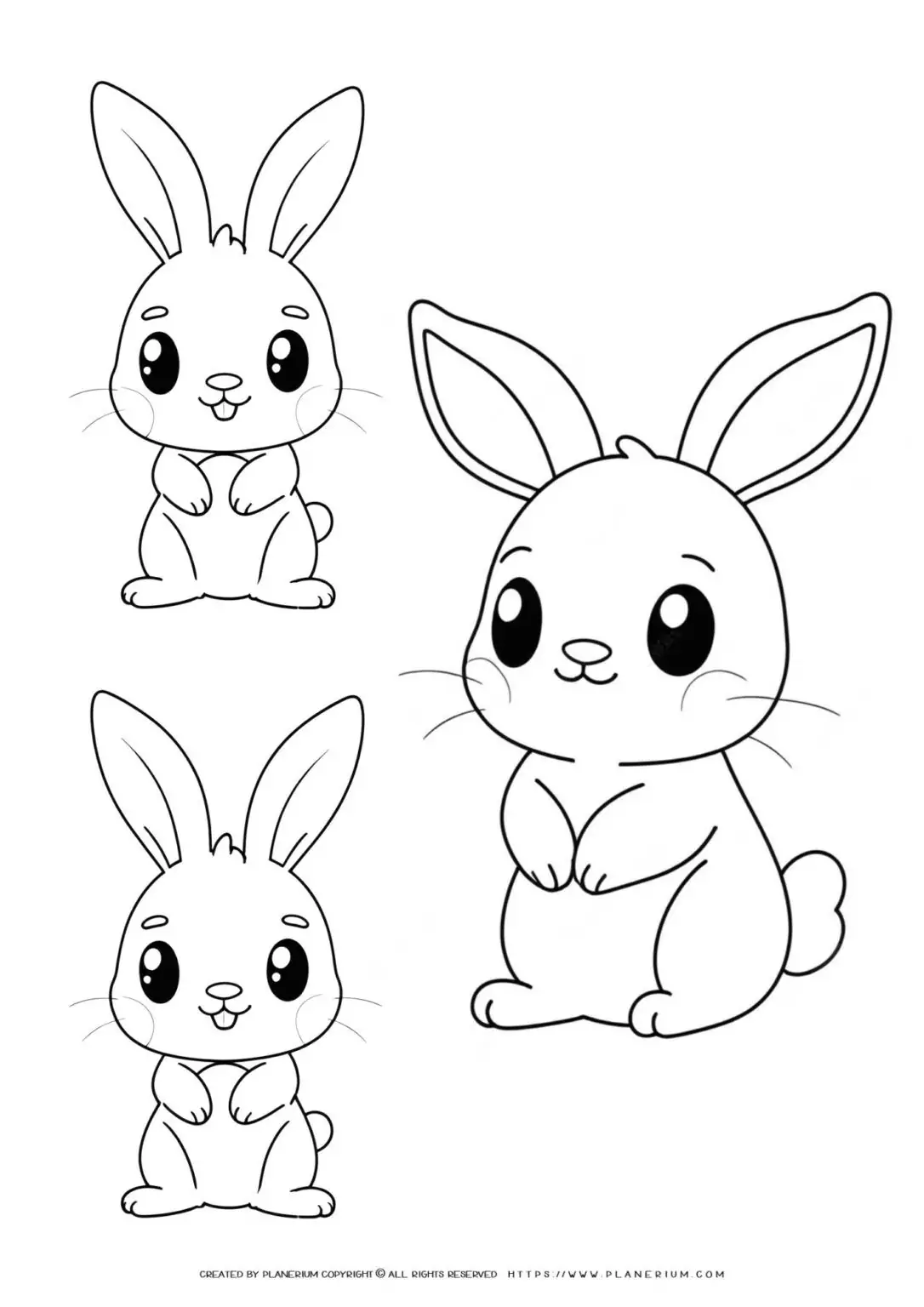 Free Printable Bunny Outlines: Triple the Fun for Arts & Crafts!