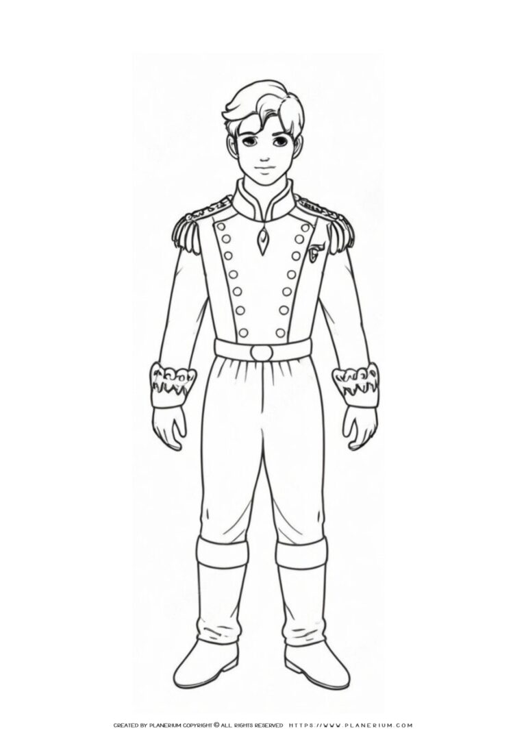 Unleash Creativity with Free Fairytale Prince Coloring Page