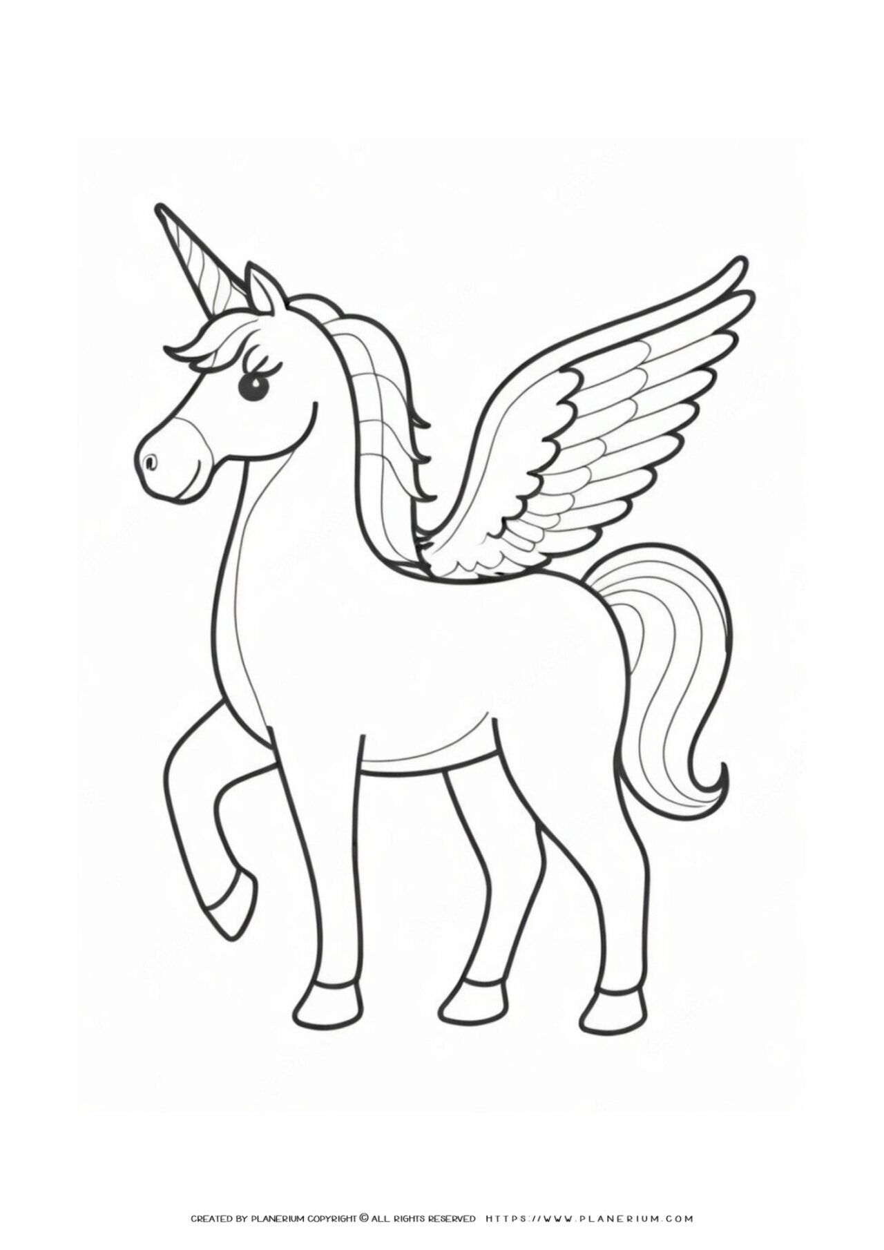 Free Happy Unicorn Coloring Page: Bring Magic to Life