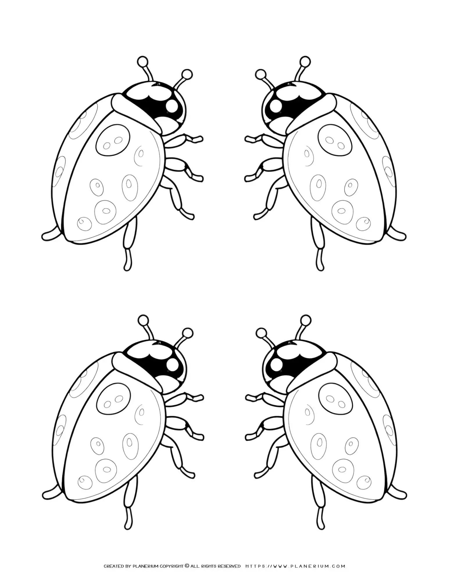 Embark on a Colorful Journey with the Four-Ladybugs-Black-Head-Coloring ...