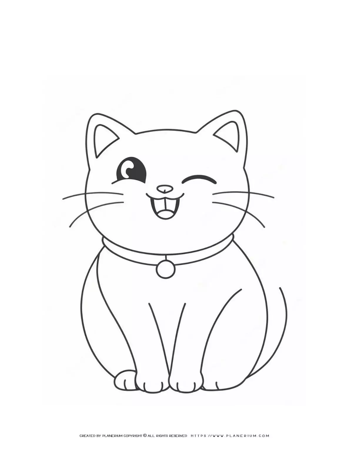 Engaging Funny Cat Coloring Page for Enhanced Learning Experience