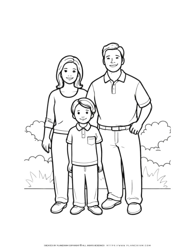 Boost Family Bonding with Our Happy-Family-Coloring-Page