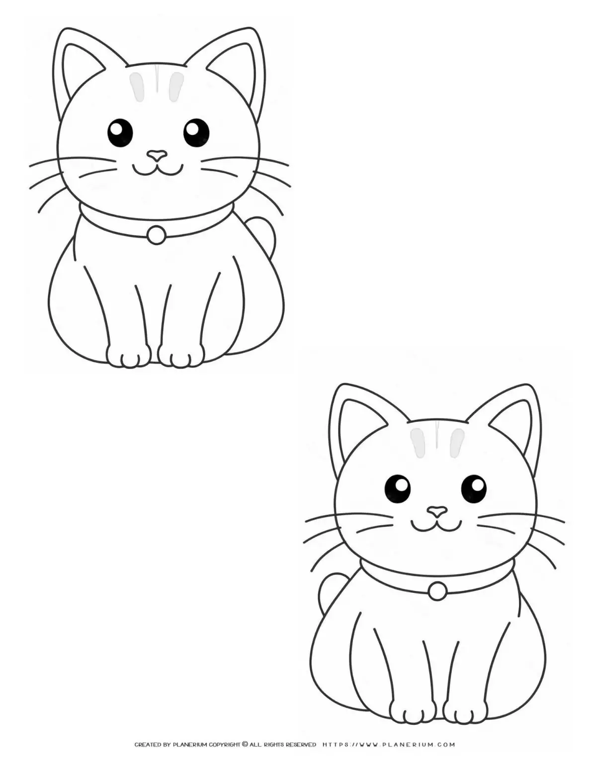 Boost Kids' Creativity with Two-Cute-Cats Coloring Page!
