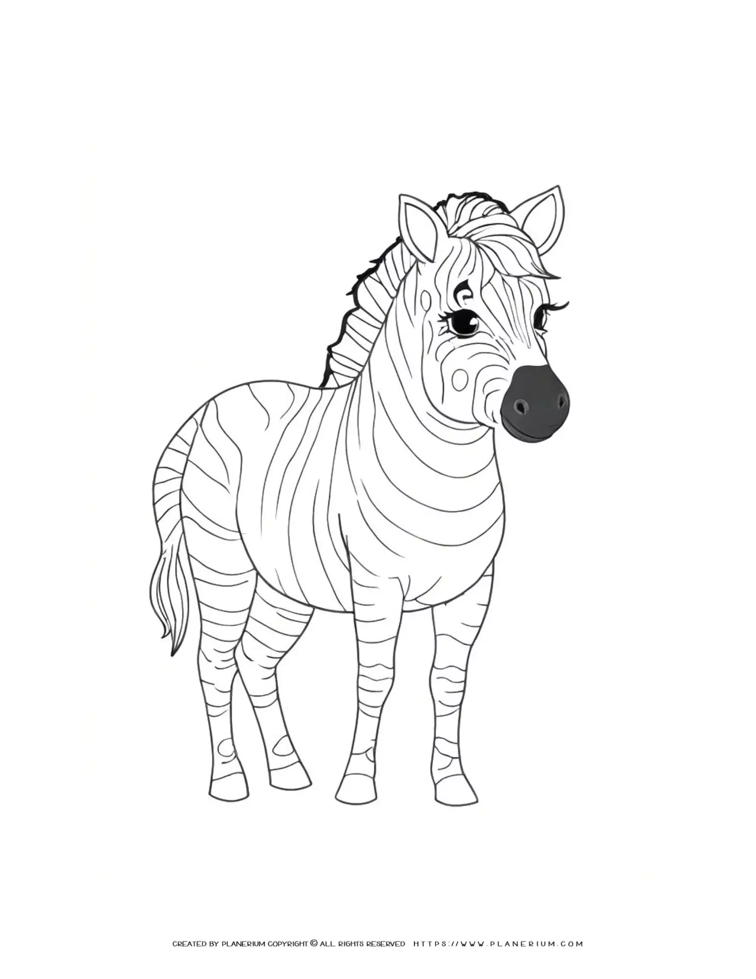 Engage Kids with Zebra Drawing & Coloring Page for Fun-Learning