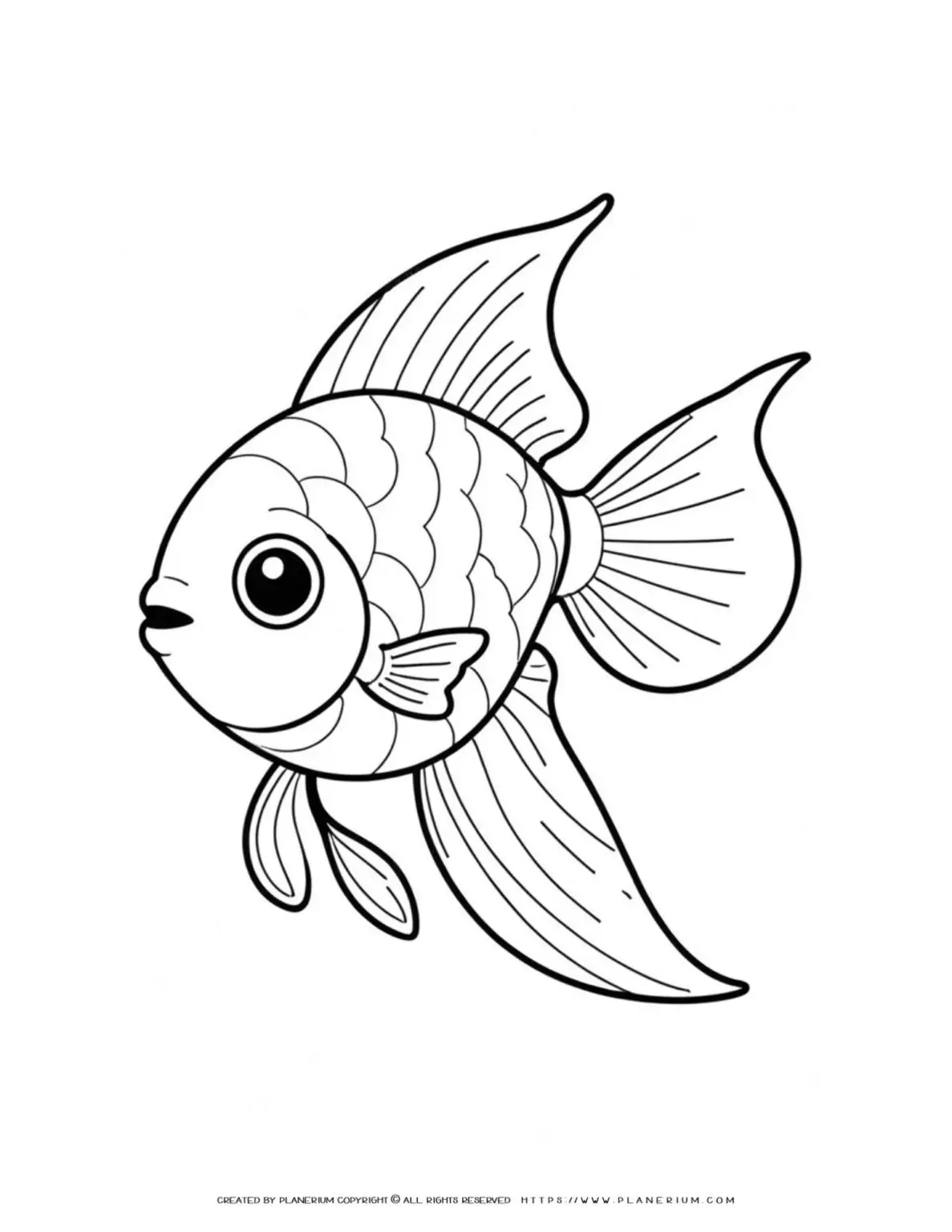 Engaging Goldfish Coloring Page – Fun, Educational Activity for Kids