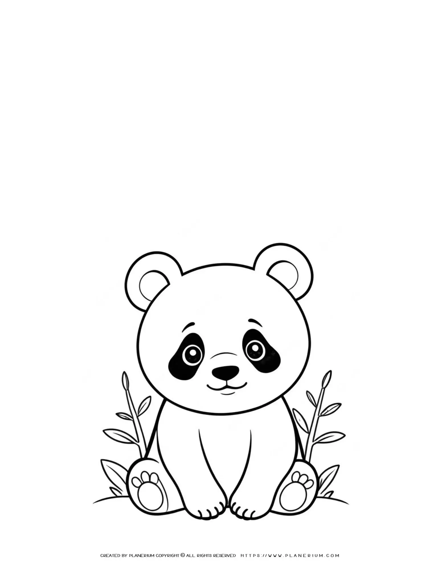 Panda Outline Coloring Page for Kids - Fun and Educational Activity