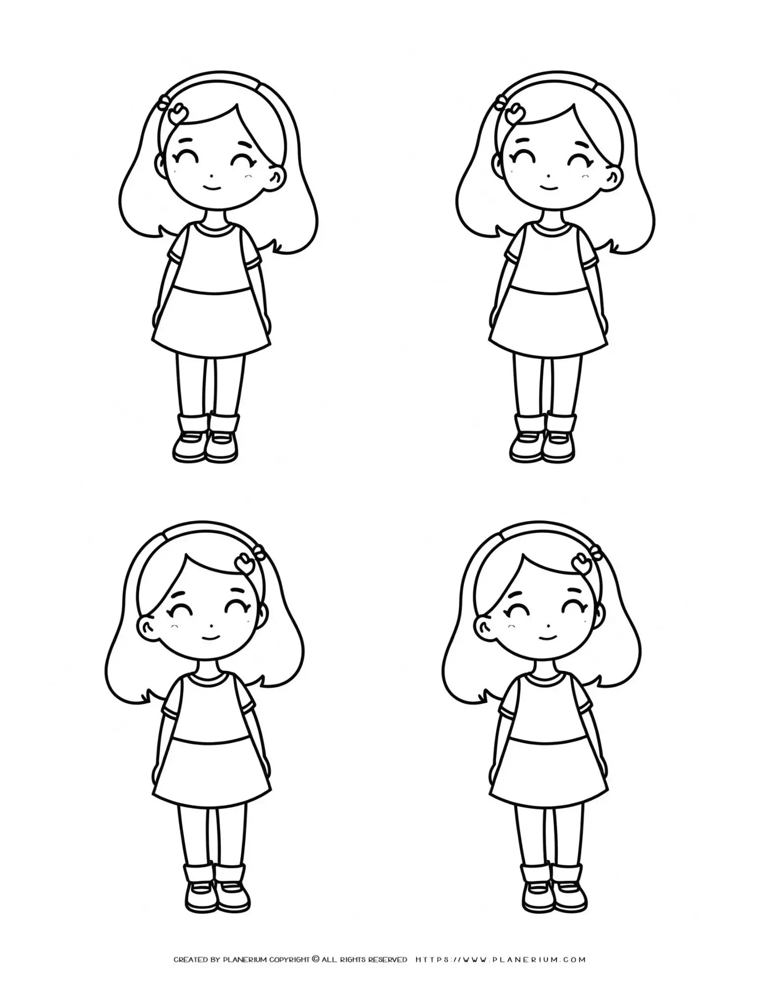 Charming Girls Illustration: Perfect for Your Projects
