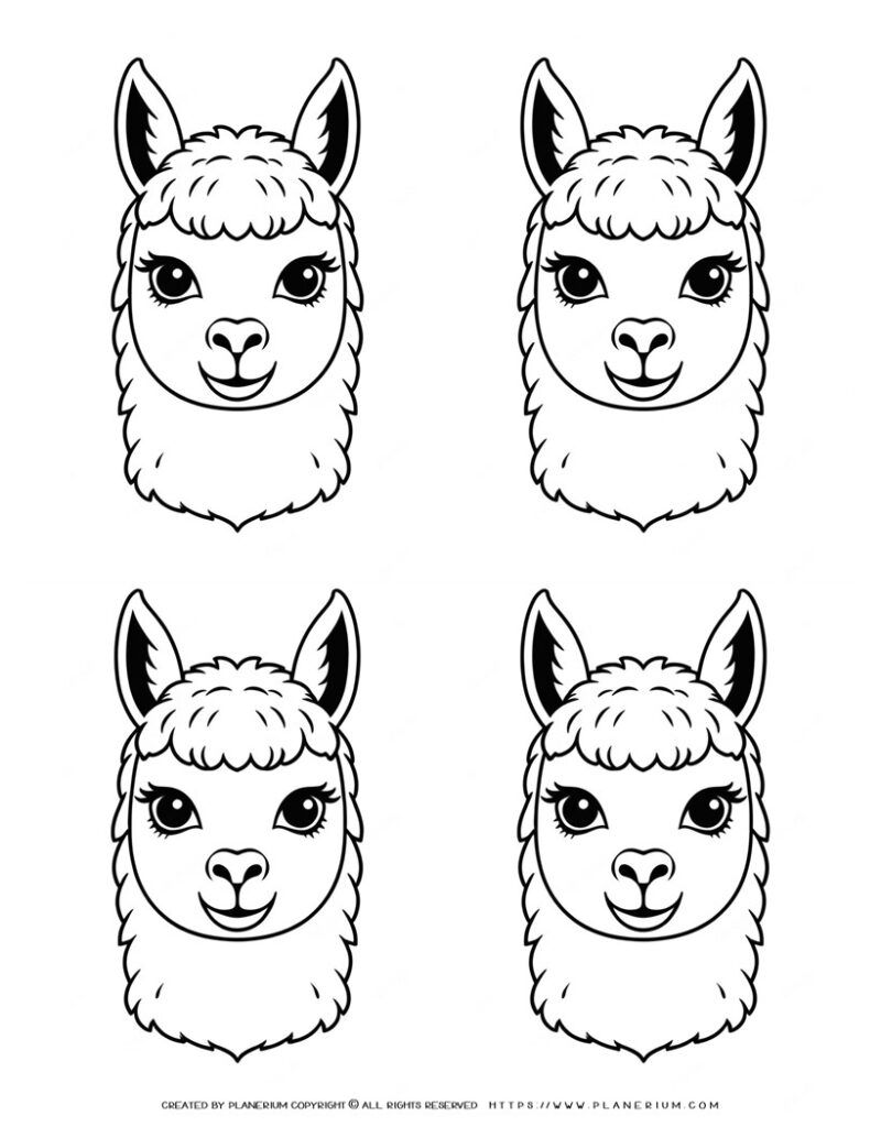 Llama Face Coloring Page Animal Coloring Pages | Free Coloring Pages