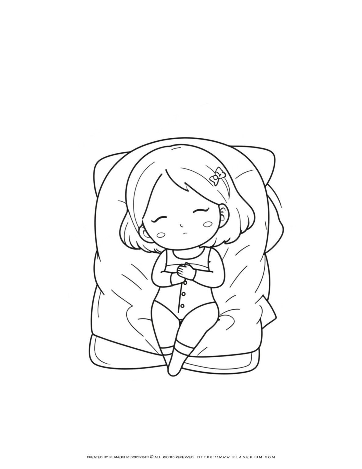 Girl Coloring Page for Kids: Boost Creativity & Fine Motor Skills