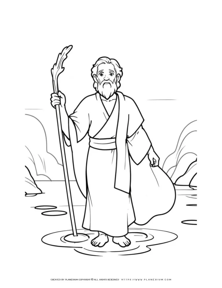Moses Crossing the Red Sea Coloring Page