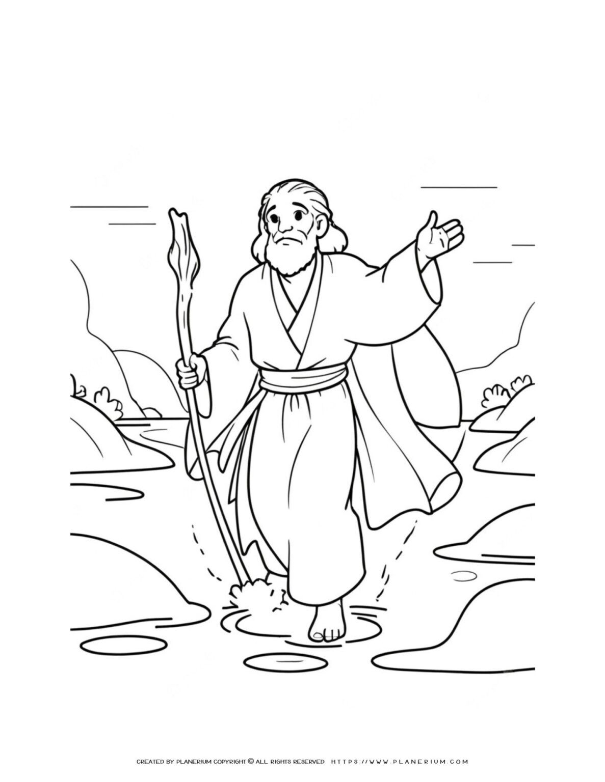 Engaging Moses in Egypt Illustration for Kids