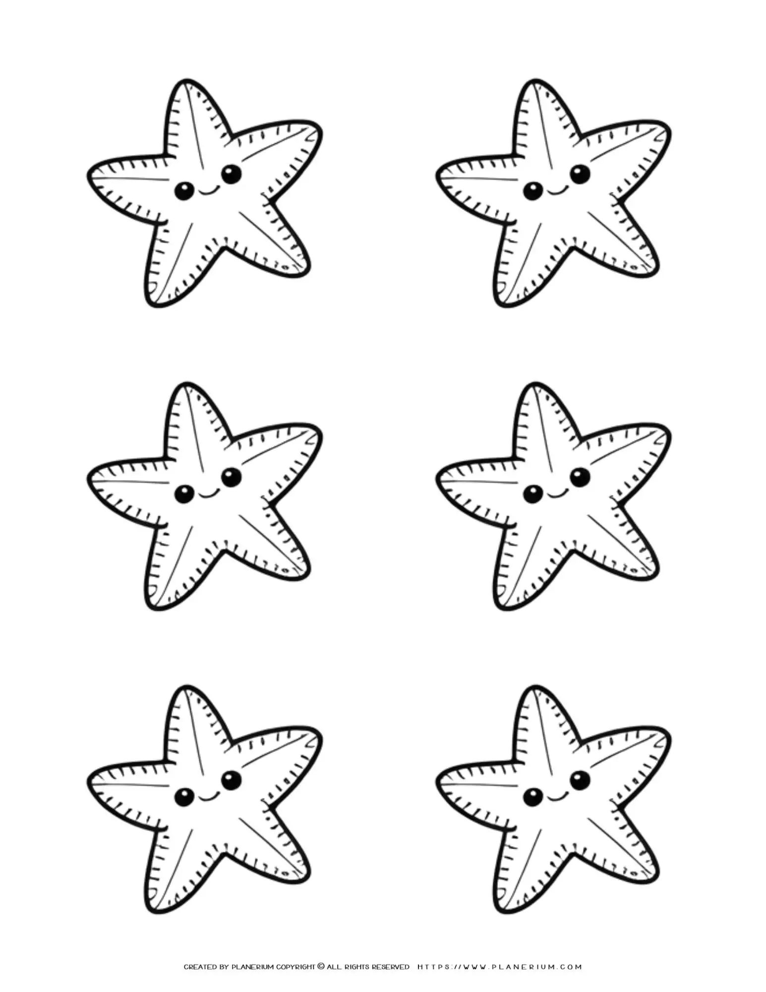 Explore & Learn With Our Six Smiling Starfish Printable!