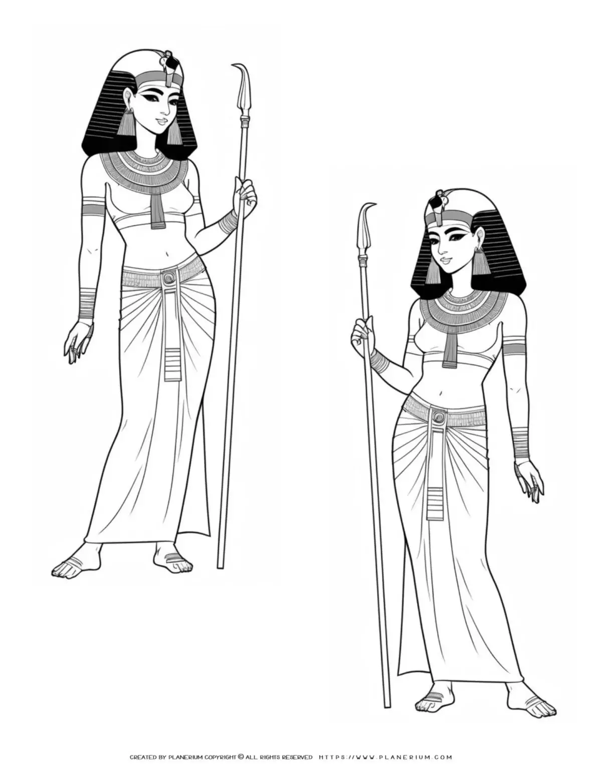 Free Cleopatra Coloring Page: Engaging Ancient Egypt Activity