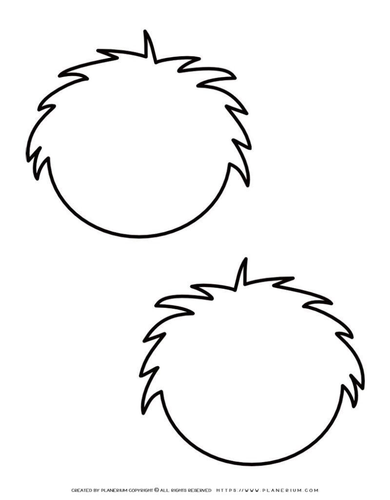 Engaging Two-Head Outlines with Hair Template for Kids