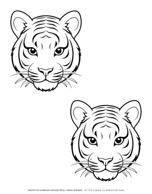 Easy Tiger Face Clip Art Page 2 | Simple Tiger Vector Art, Icons, And