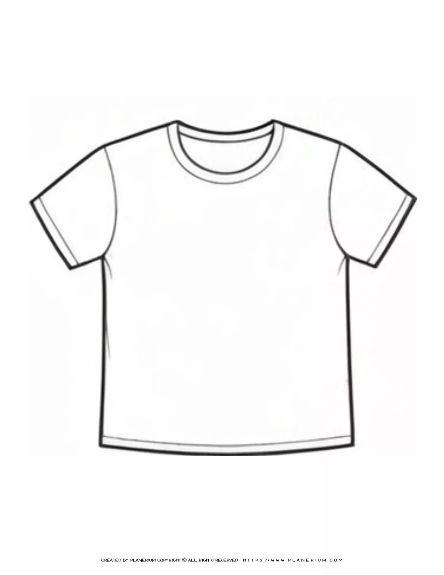 Free Blank Big T-Shirt Outline Printable for Creative Kids