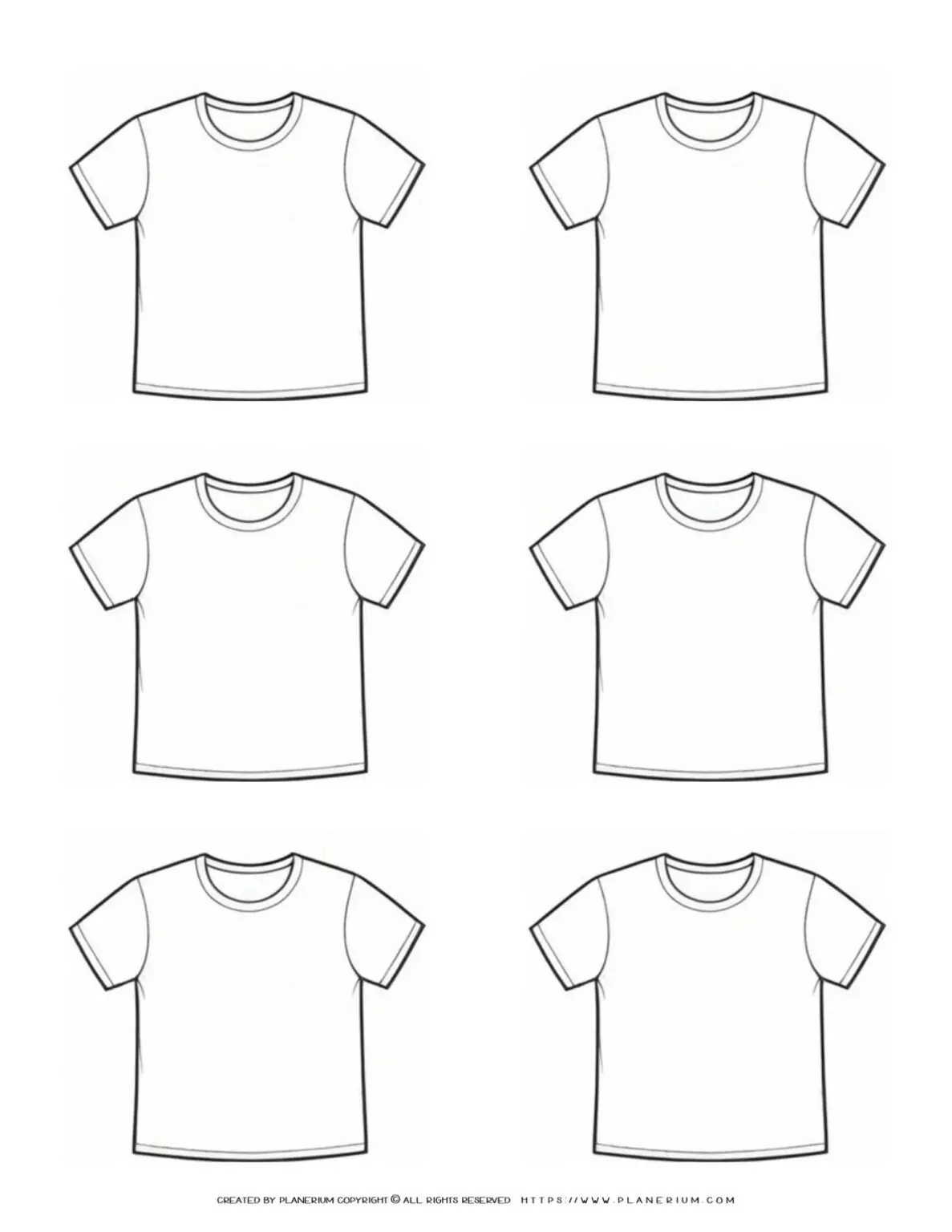 Free Blank T-Shirt Templates for Creative Classroom Activities