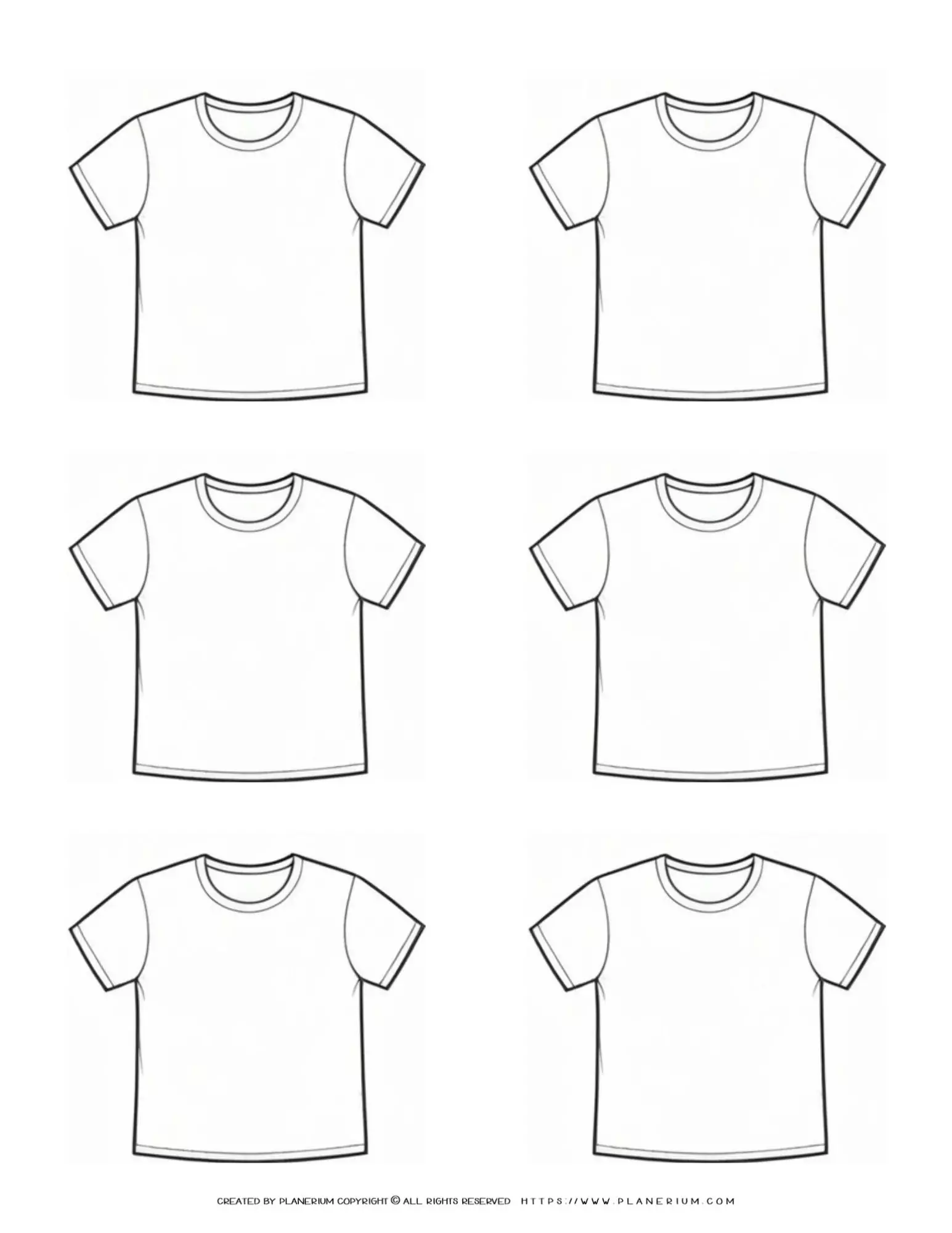 Free Blank T-Shirt Templates for Creative Classroom Activities