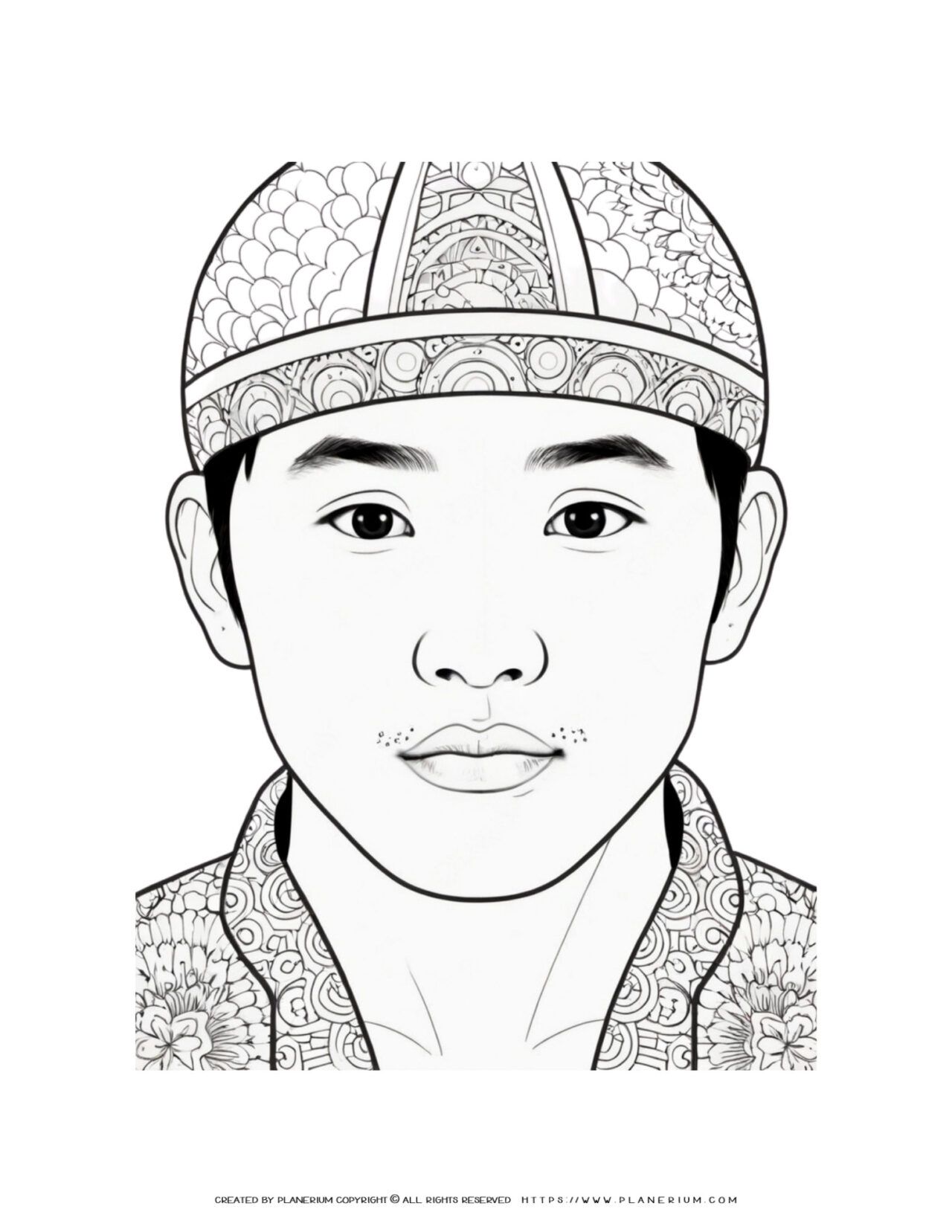 Boy Keep Us Safe - I Wear a Mask | Free Coloring Page | Planerium