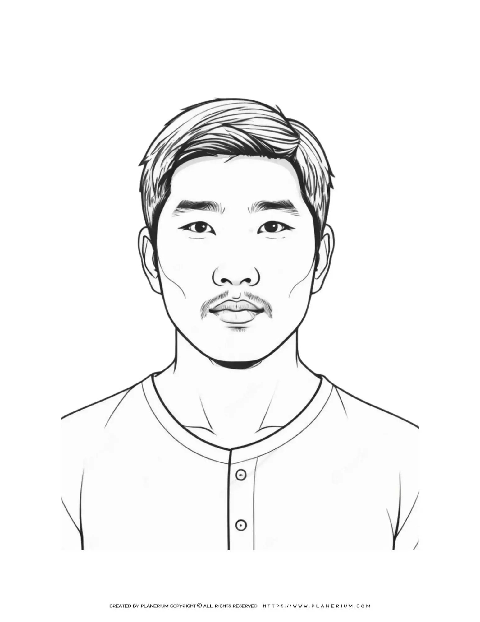 Versatile Male Body Outline Template for Educators