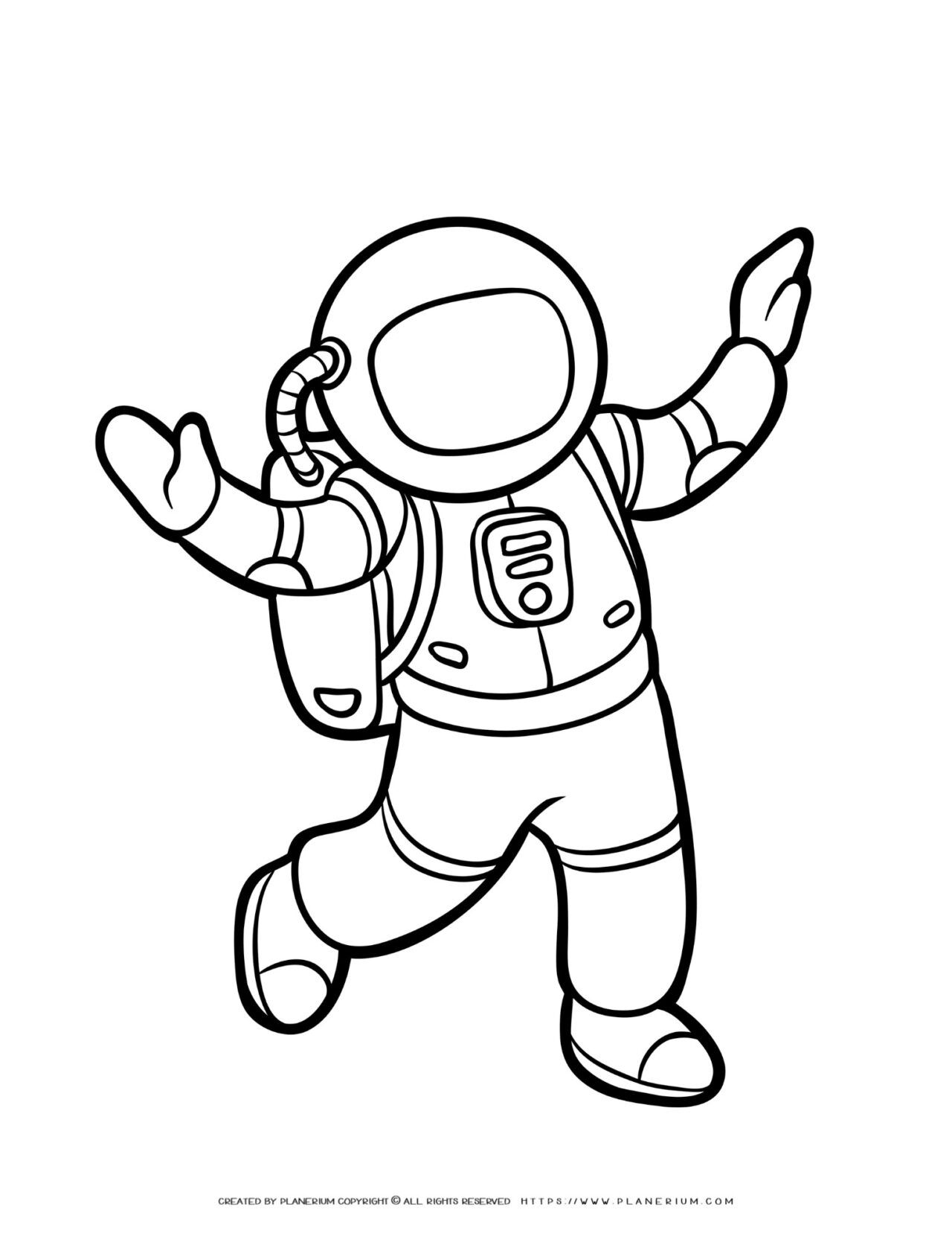 Stimulate Young Minds with Our Fun Astronaut Coloring Page