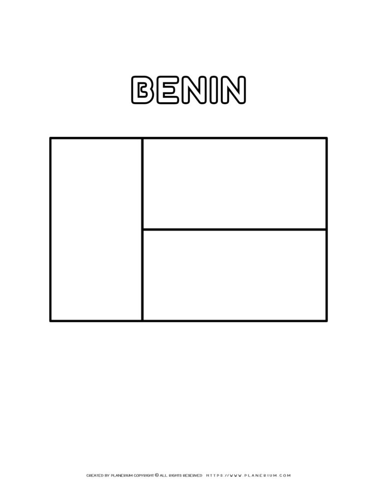 Benin Flag Coloring Page - Fun and Educational Activity