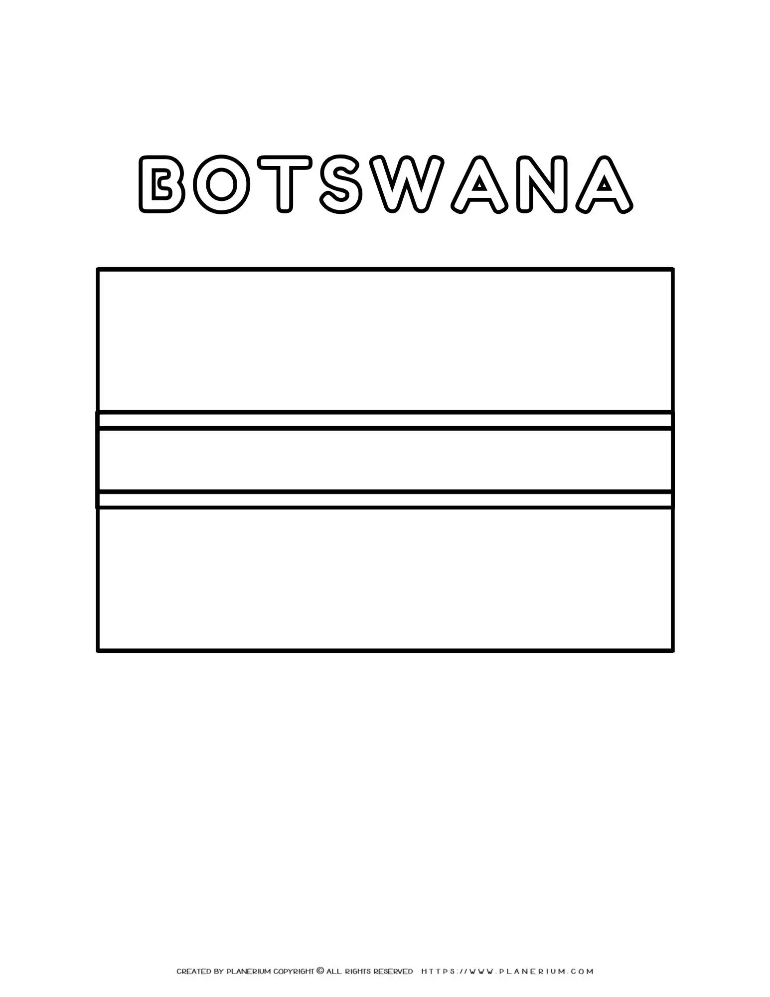 Botswana Flag Coloring Page - Fun and Educational Activity