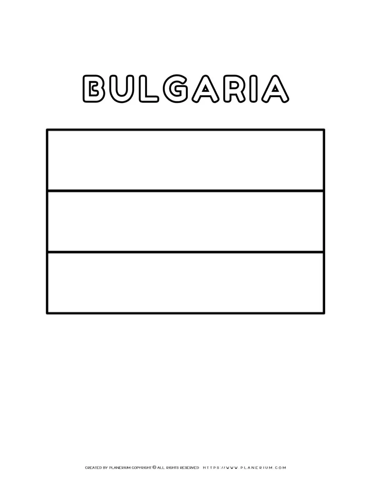Bulgaria Flag Coloring Page - Fun and Educational Activity