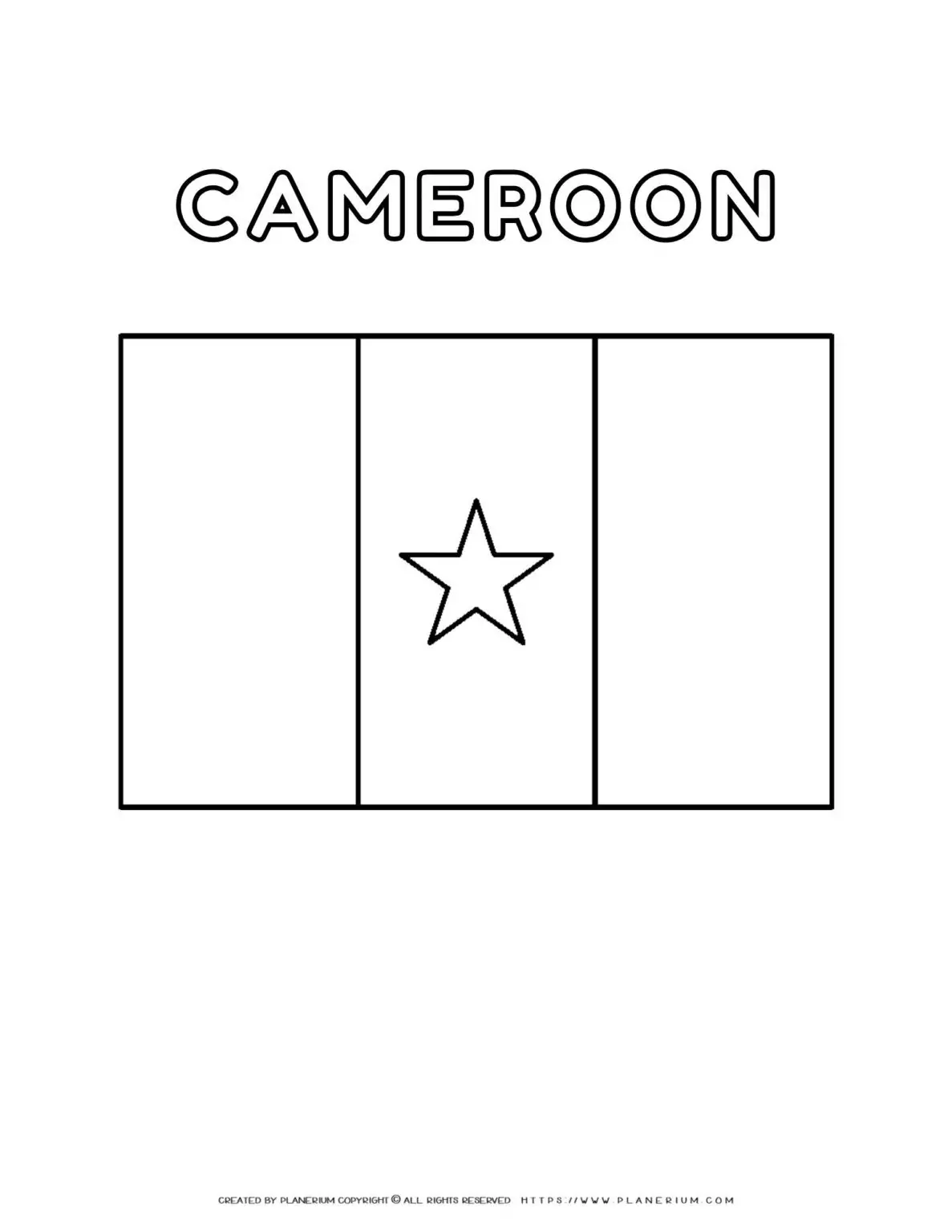 Cameroon Flag Coloring Page - Fun and Educational Activity